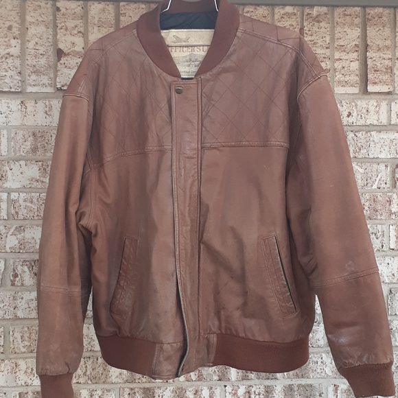 Officer's Club | Jackets & Coats | Officers Club Leather Bomber Jacket ...